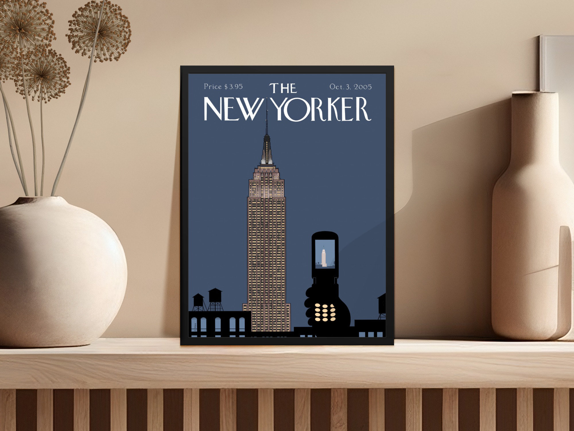 Ivy Bronx The New Yorker Oct 3 2005 Empire State Building Framed Poster ...