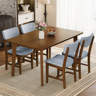 George Oliver Rustic Farmhouse Dining Table - Solid Wood Frame ...