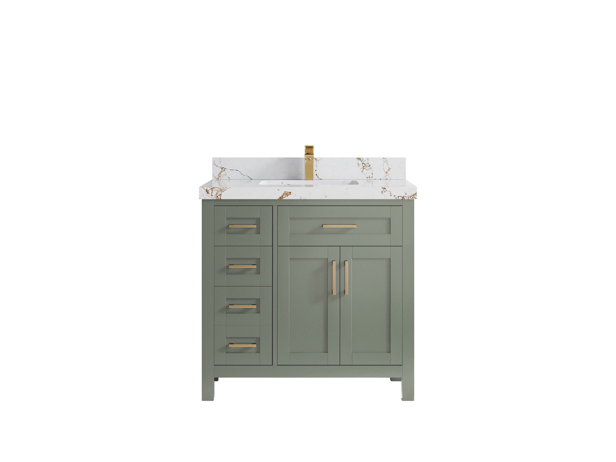 Willow Collections Cambridge 36 In. W X 22 In. D Center Sink Bathroom ...