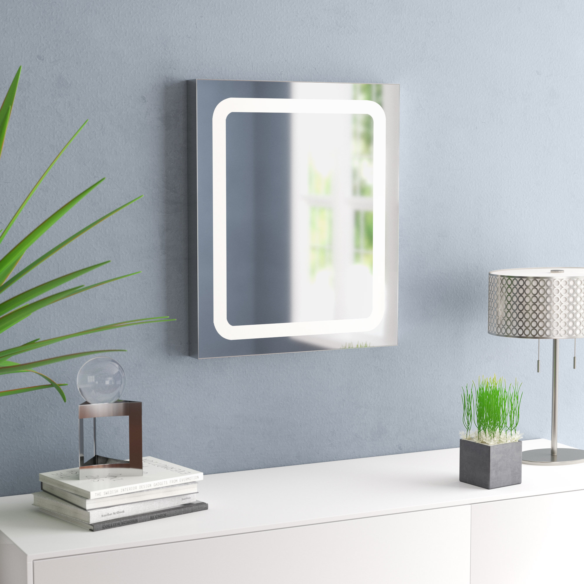 Ivy Bronx Caton Modern and Contemporary Lighted Bathroom/Vanity Mirror ...