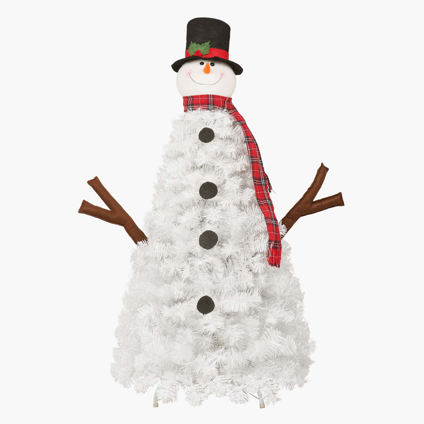 The Holiday Aisle® 4ft Pre-lit Christmas Tree with 100 Lights, Snowman ...