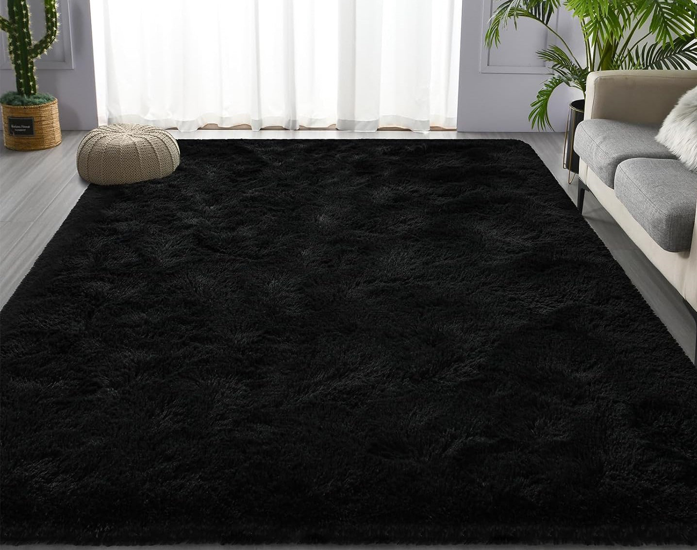 Everly Quinn Large Shag Area Rugs 6 x 9, Tie-Dyed Plush Fuzzy Rugs for ...