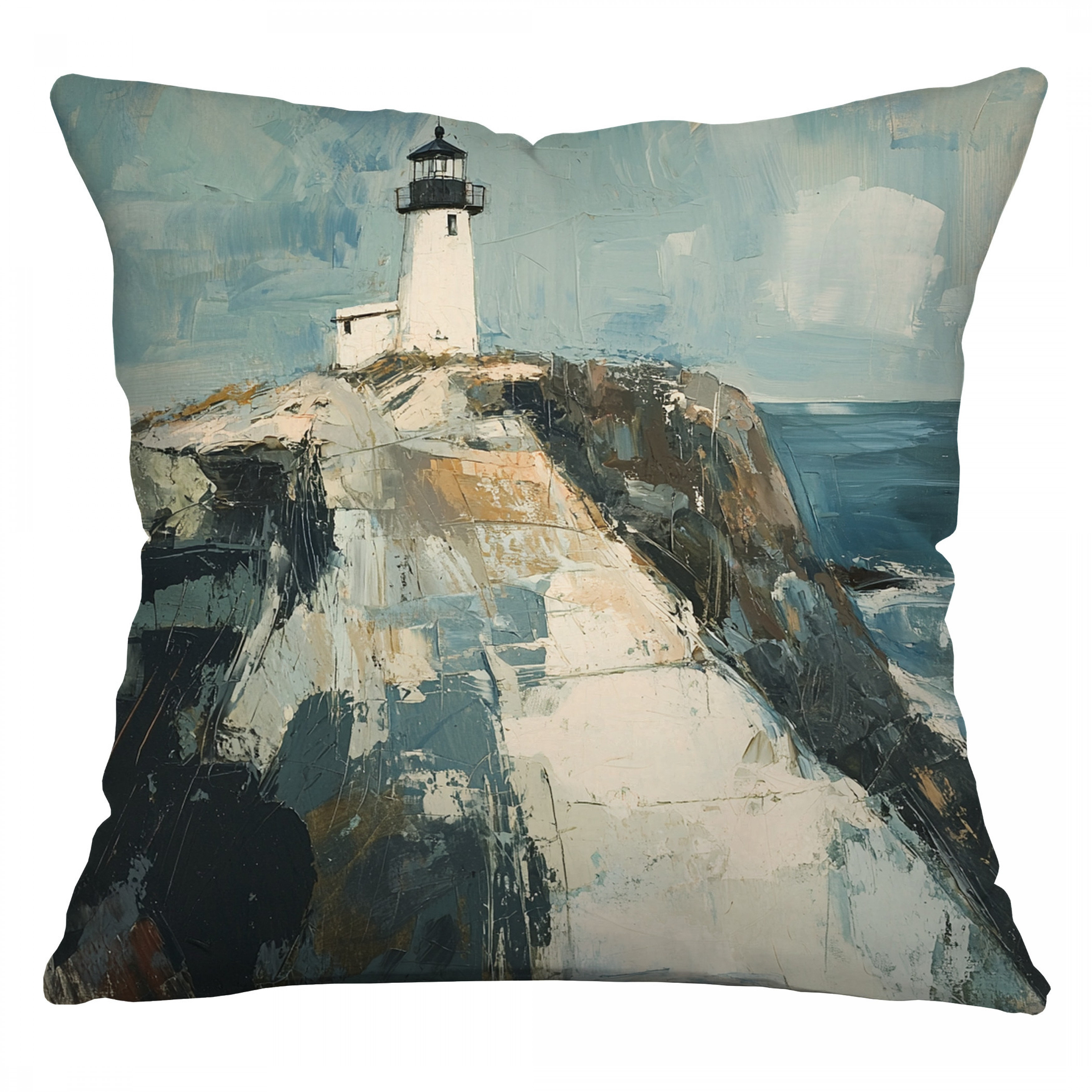 VisionDecor Lighthouse Throw Pillow, Architecture Twill Pillows | Wayfair