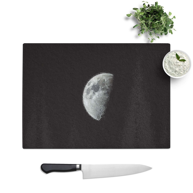 East Urban Home Glass Half Moon Chopping Board | Wayfair.co.uk
