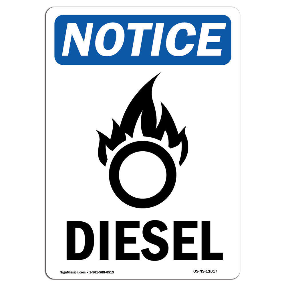 SignMission OSHA Notice - Diesel Sign With Symbol | Wayfair