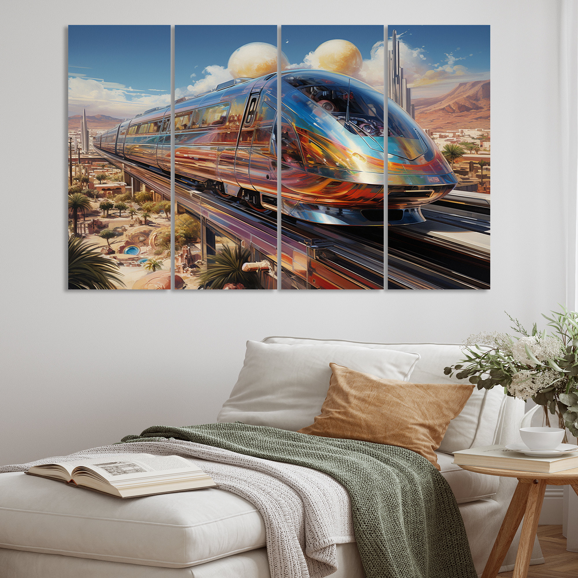 Ebern Designs Abstract Train 1950S Chromatic Journey II ...