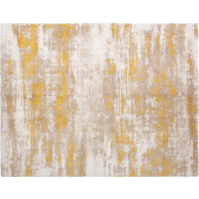 17 Stories Alban Performance Gold/Beige Rug & Reviews | Wayfair