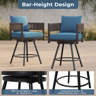Latitude Run® Maine Outdoor Steel Wicker Dinning Counter Stool ...
