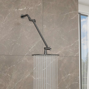 Logmey 12 Inch Shower Head Extension Arm Adjustable Shower Arm ...