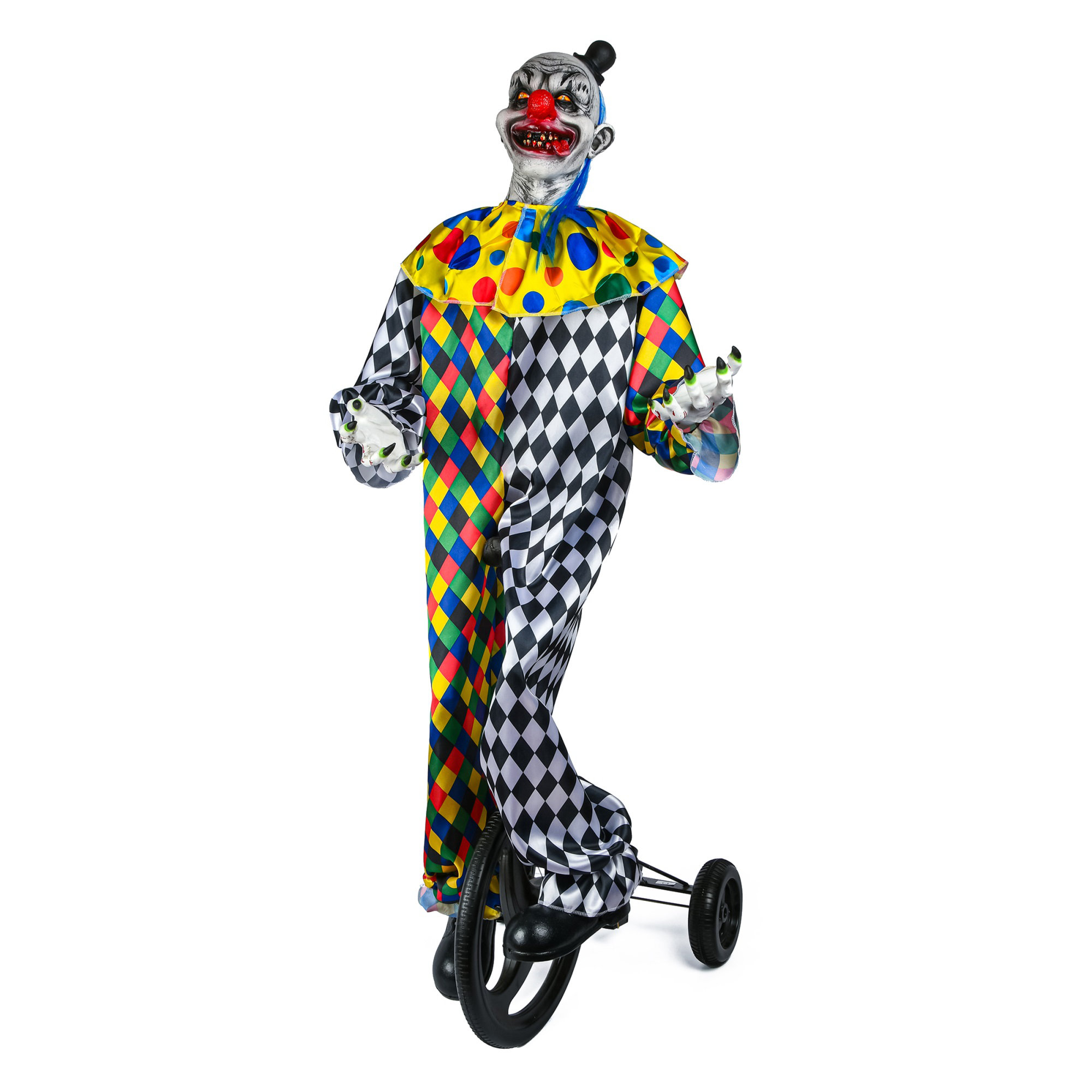 The Holiday Aisle® 72" Animated Halloween Bicycling Clown, Motion ...
