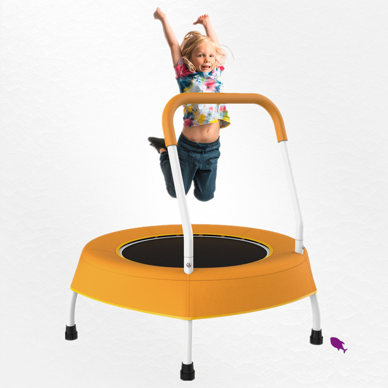 Modern Luxe Furniture Round Indoor/Outdoor Kid/Toddler Trampoline With ...
