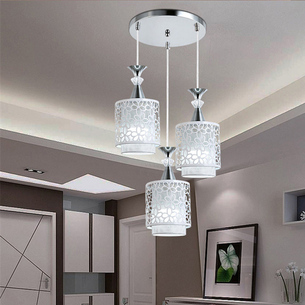House of Hampton® Luminaire suspendu cylindrique moderne à 3 lumières ...