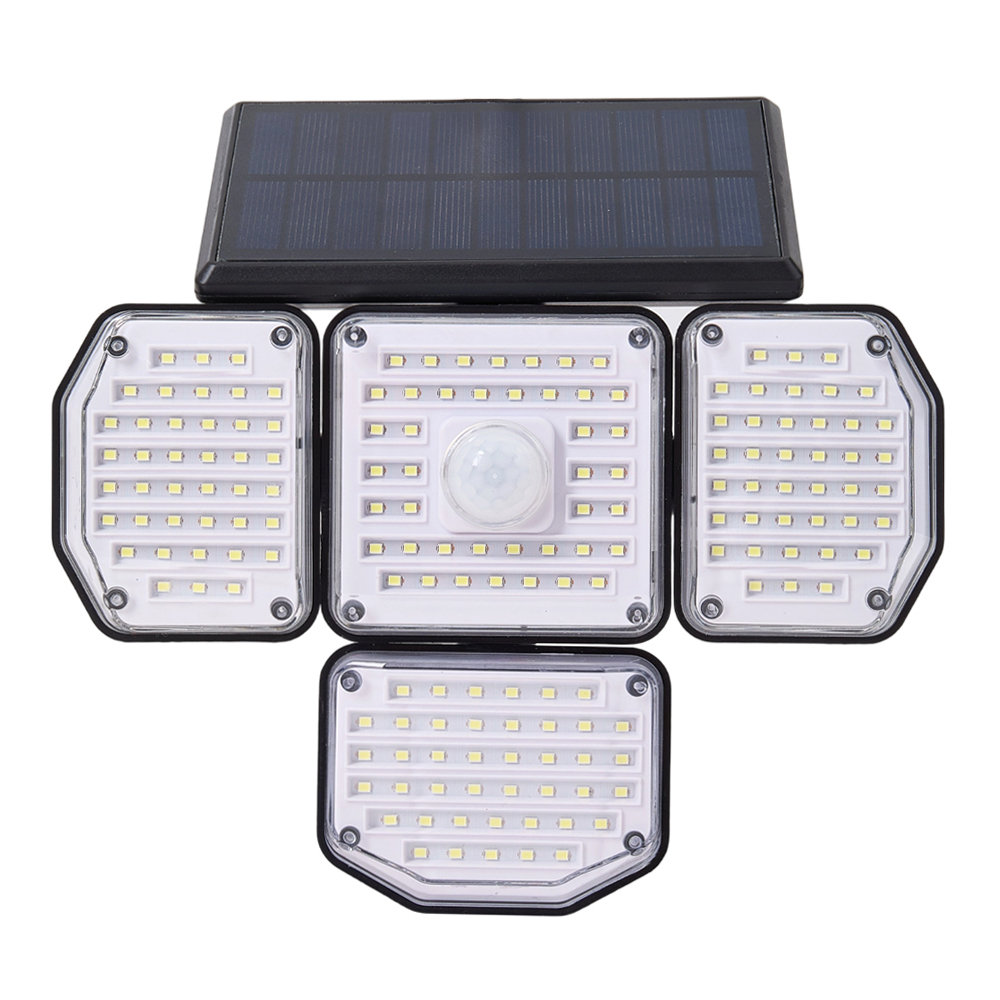 Dakota Fields Wall-Mounted Outdoor Solar Security Light with Rotating ...