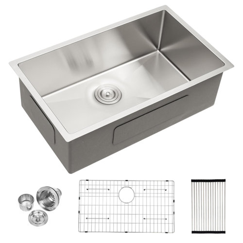 KISRAIS 33" L x 19" W Undermount Kitchen Sink with Accessories | Wayfair
