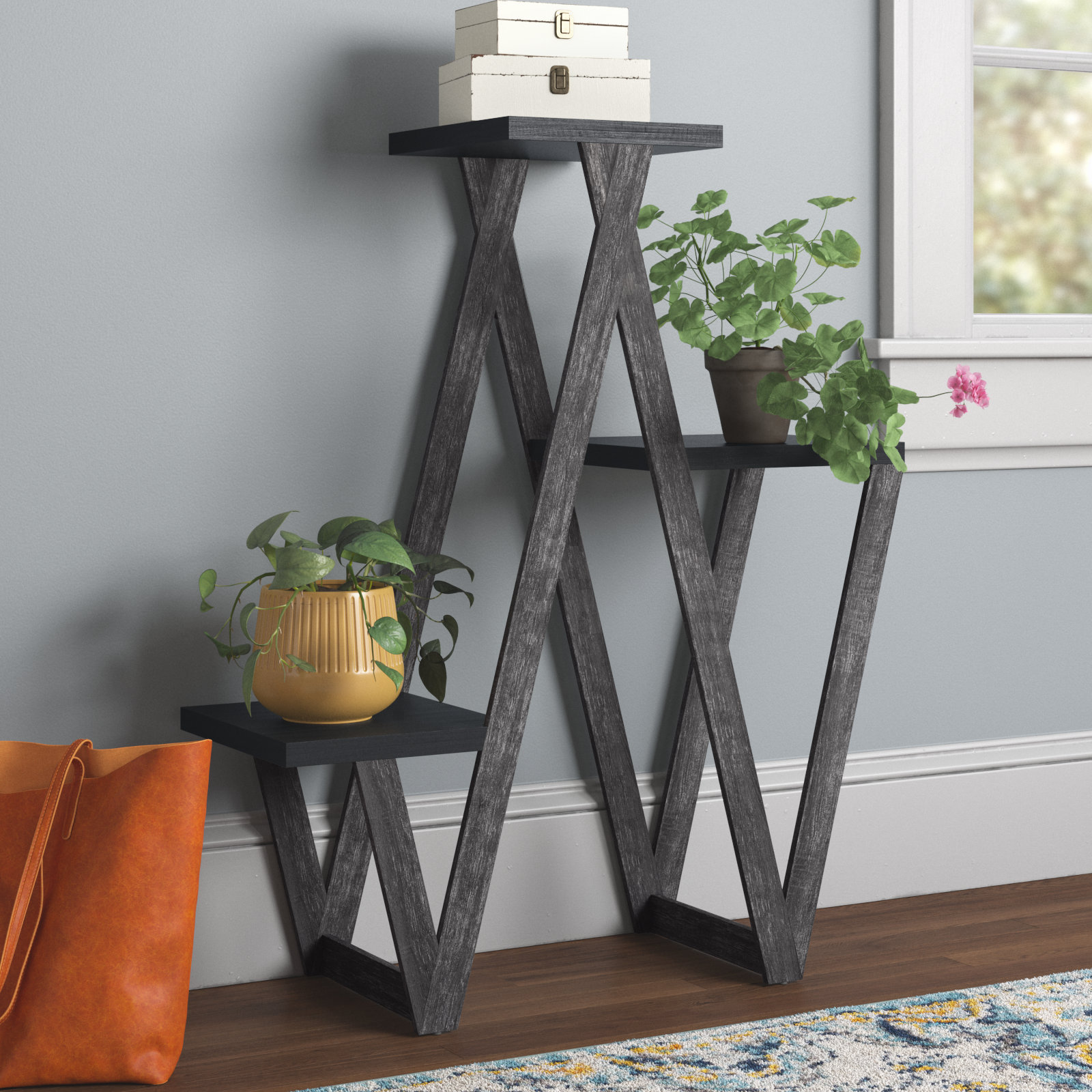 Mercury Row® Brandenburg Rectangular Multi-tiered Plant Stand & Reviews ...