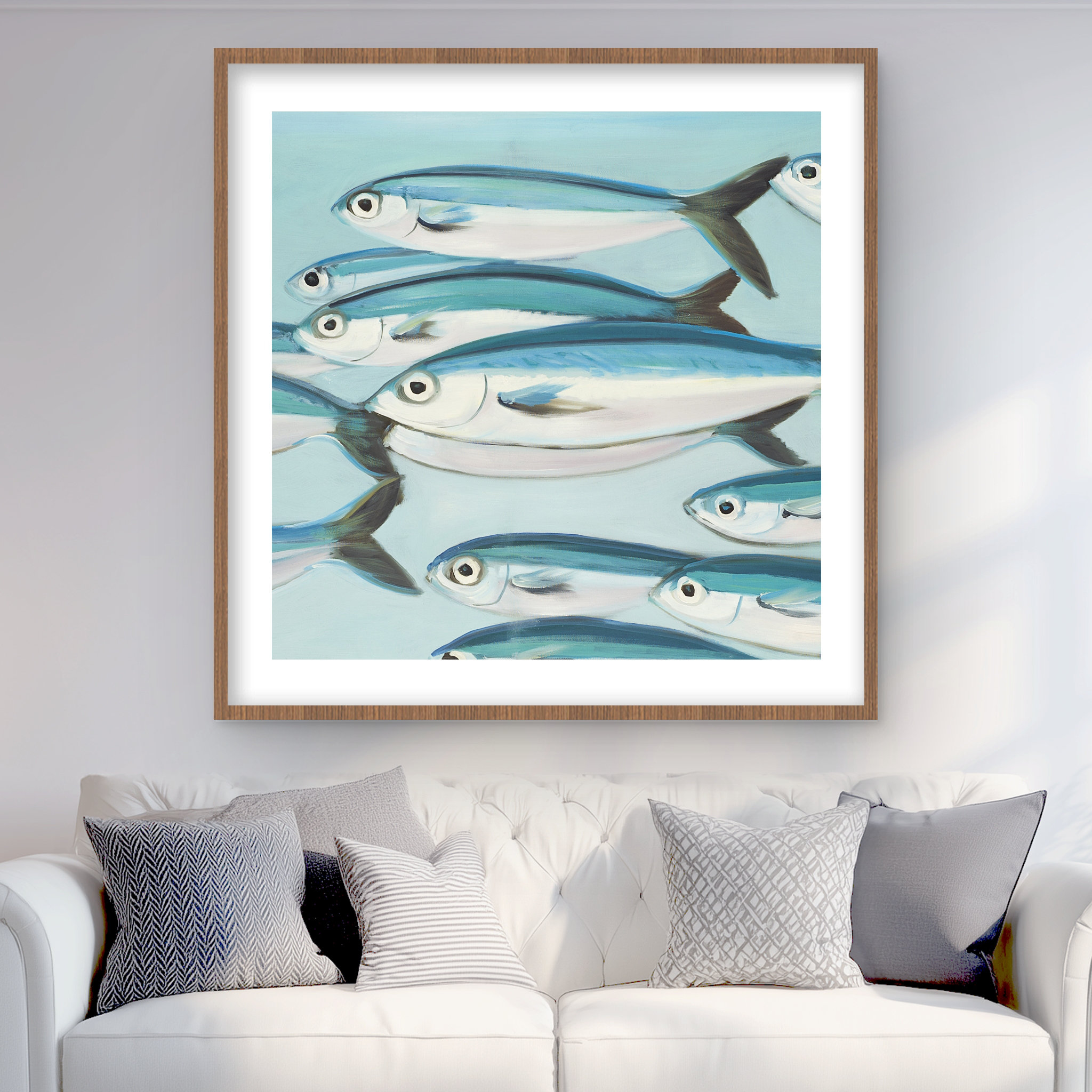 Lark Manor Small fish of caesio caerulaurea | Coastal Bathroom Print ...
