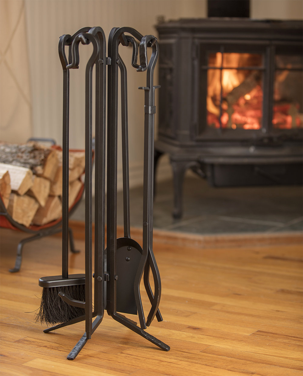 Latitude Run® Abdalhai 4 Piece Fire Tool Set With Stand & Reviews | Wayfair