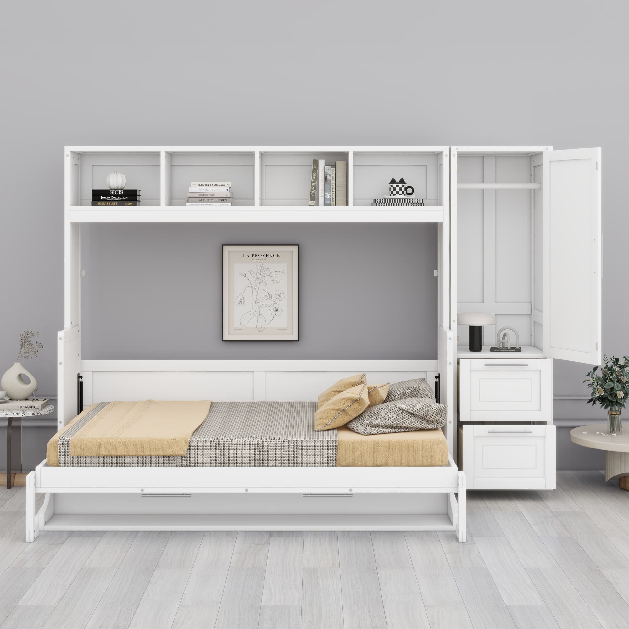 Hokku Designs Murphy Bed With Closet - Wayfair Canada