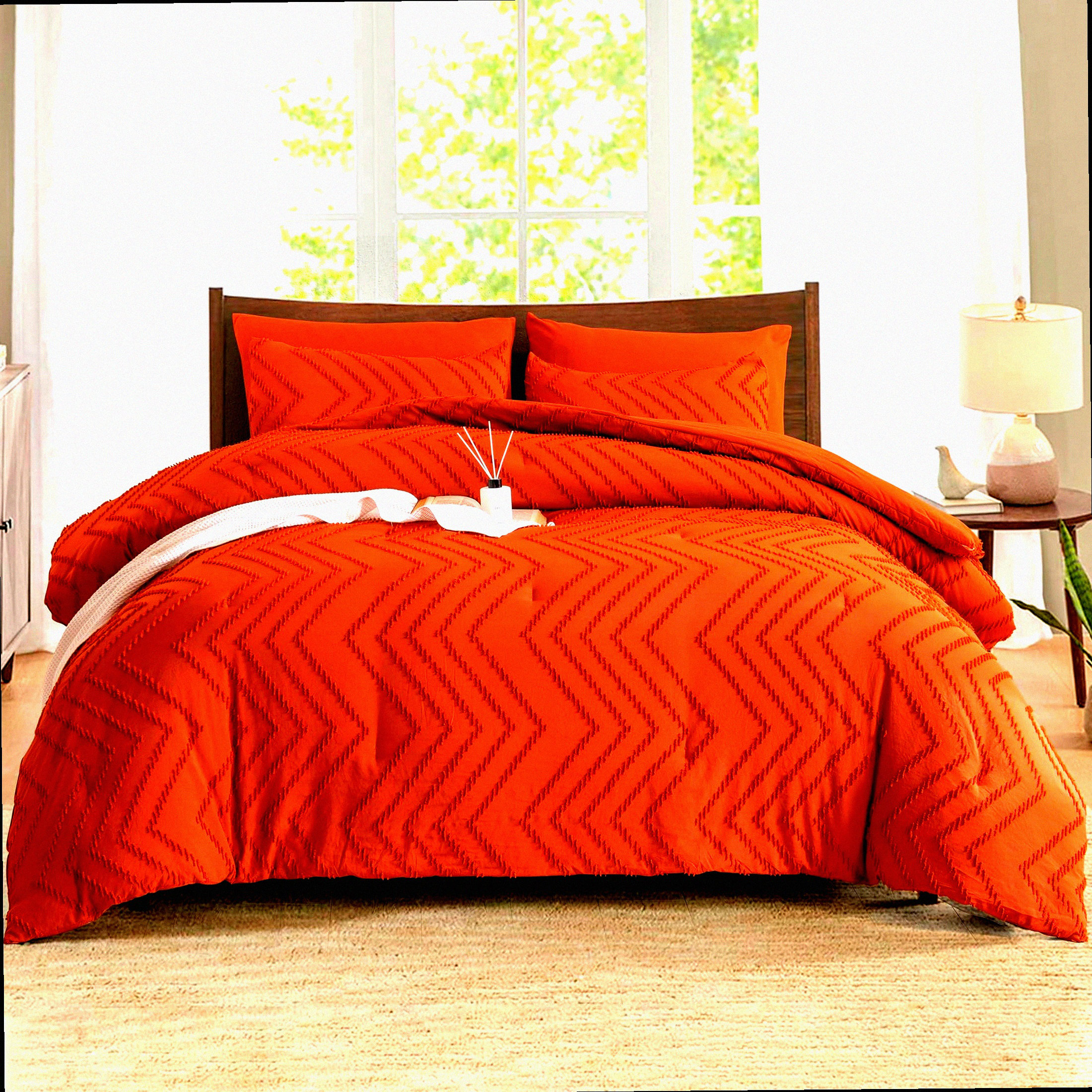 Dakota Fields Boho Bliss Burnt Orange Comforter Set - 7 Piece ...