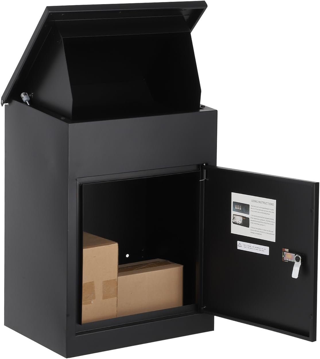 gaomon Heavy-Duty Steel Package Delivery Box For Outside With Lock ...