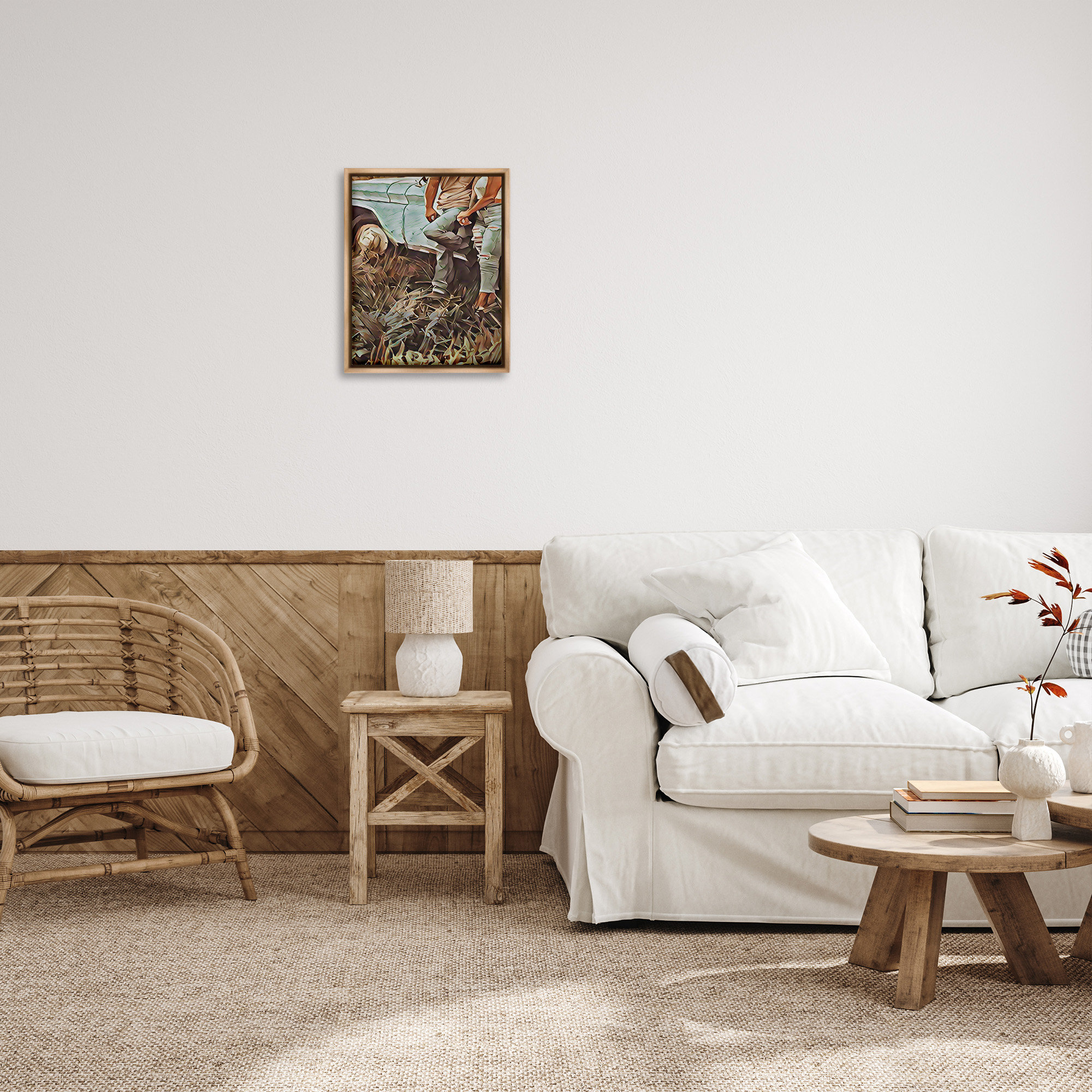 Red Barrel Studio® " Country Couple & Car Floater Frame " by Jesse ...