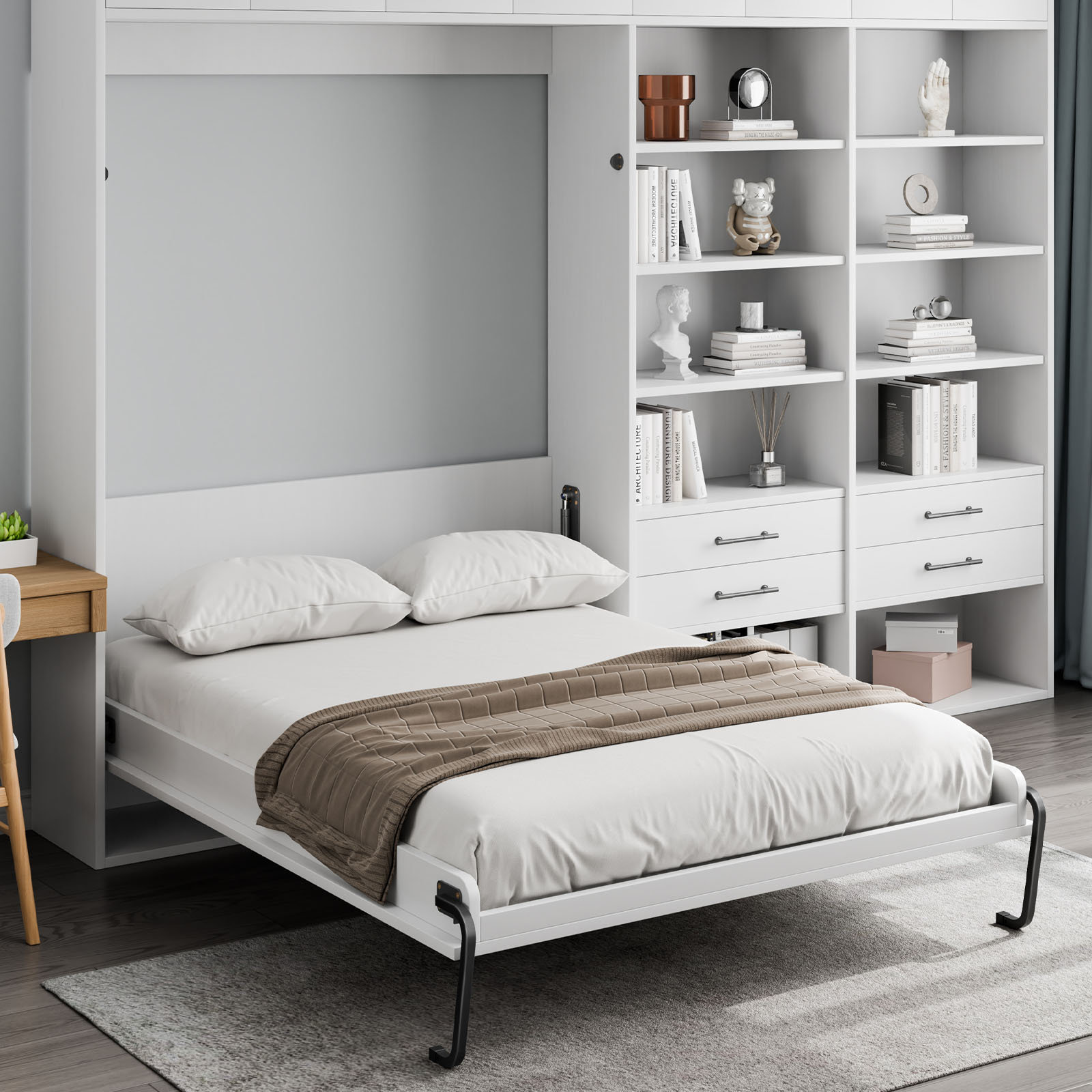 VEVOR Murphy Bed Kit Twin Size Vertical Deluxe DIY Wall Bed Hardware ...