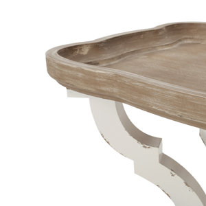 One Allium Way® Tray Top Trestle End Table with Storage & Reviews | Wayfair