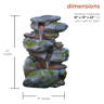 Millwood Pines Weather-Resistant Multi Tier Rock Outdoor Floor Fountain ...