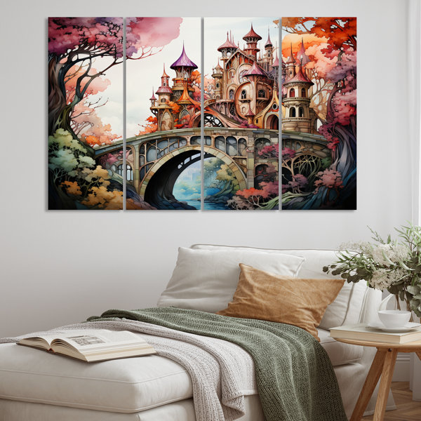 DesignArt Beige Bridge Whimsical Archway Bridge Whimsical Archway On ...