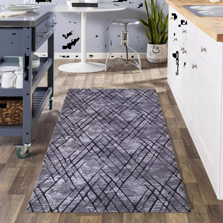 Borough Wharf Alexanderia Geometric Flatweave Grey Area Rug | Wayfair.co.uk