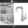 Ultra Faucets Kree Collection Single-Handle Deck-Mount Mid-Arc Lavatory ...