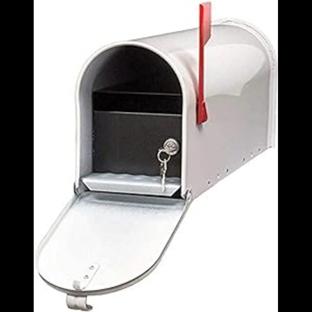 Invenitiah Qualarc E1-MLBX-LKIT-WHT Rust Proof Galvanized Steel Mailbox ...