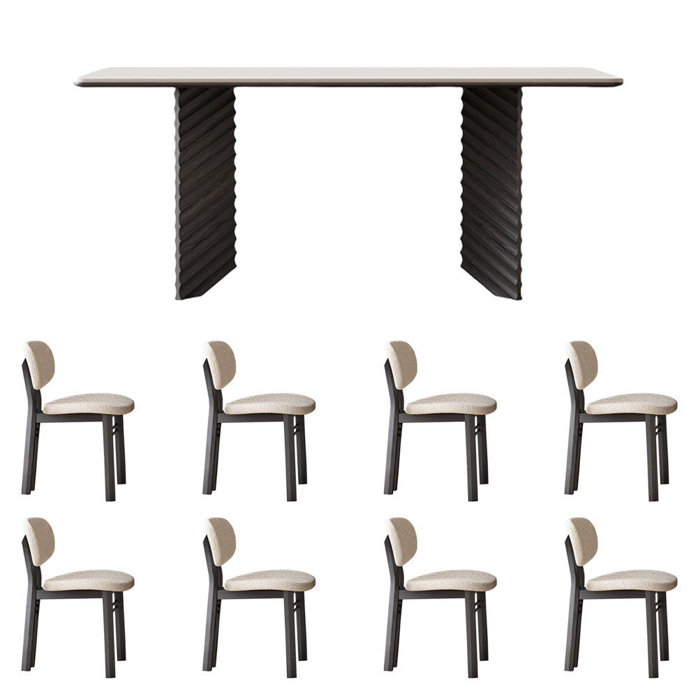 Elamer French style simple high-end dining table set | Wayfair