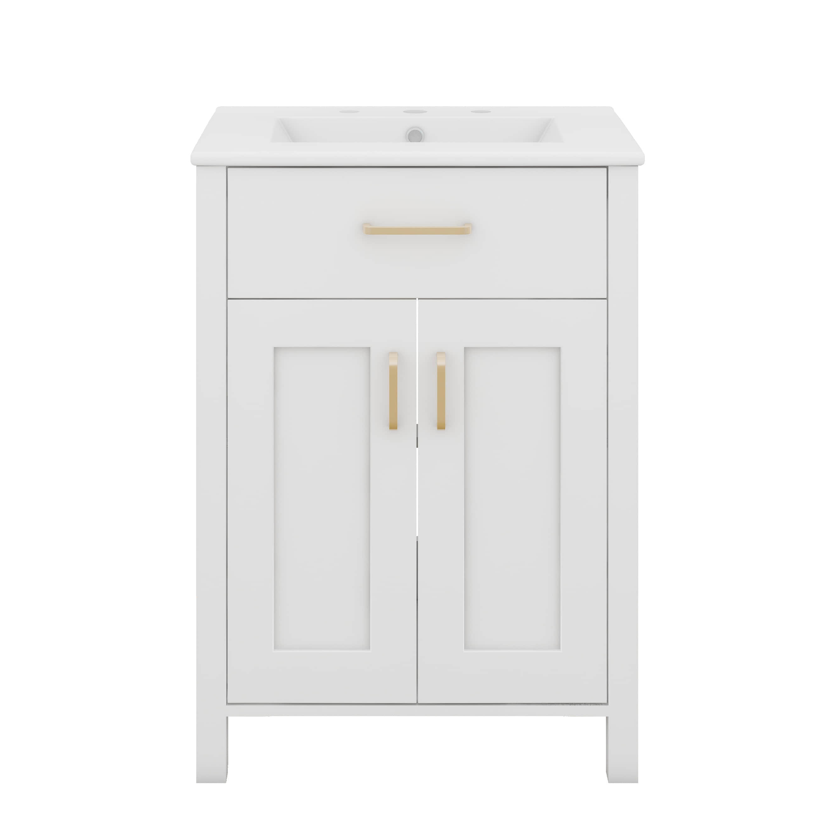 Hokku Designs 24" Bathroom Vanity With Sink, Free Standing Vanity Set ...
