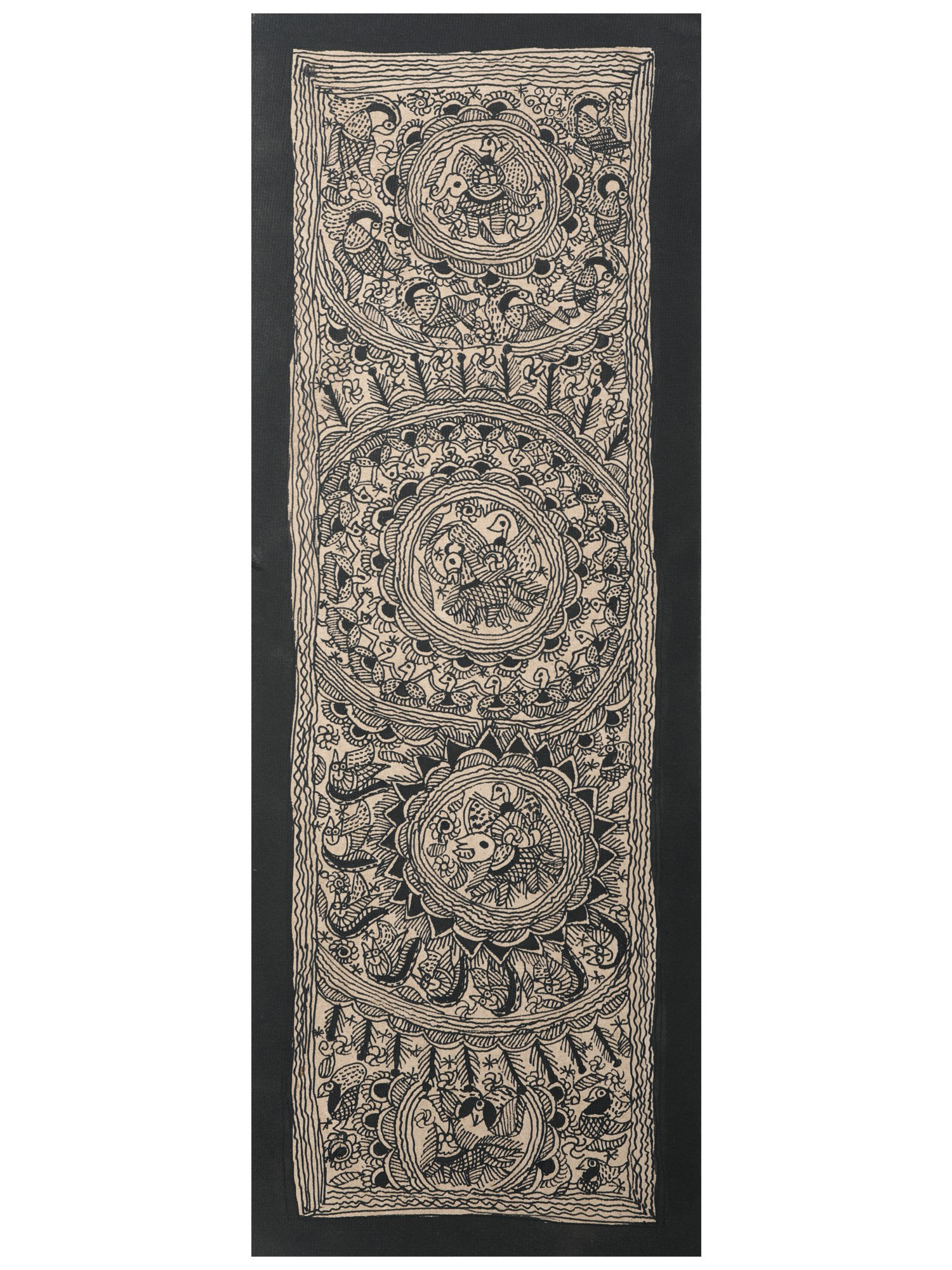 Bungalow Rose The Nature Godna Art - | Madhubani Painting On Handmade ...