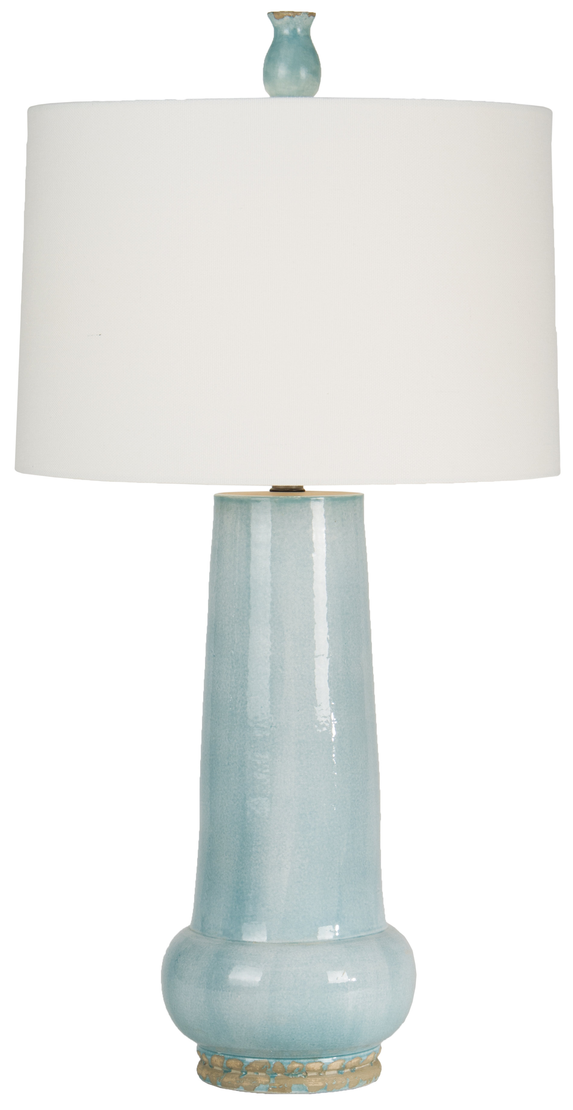 The Natural Light Lute 33" Cyprus Blue Table Lamp | Wayfair