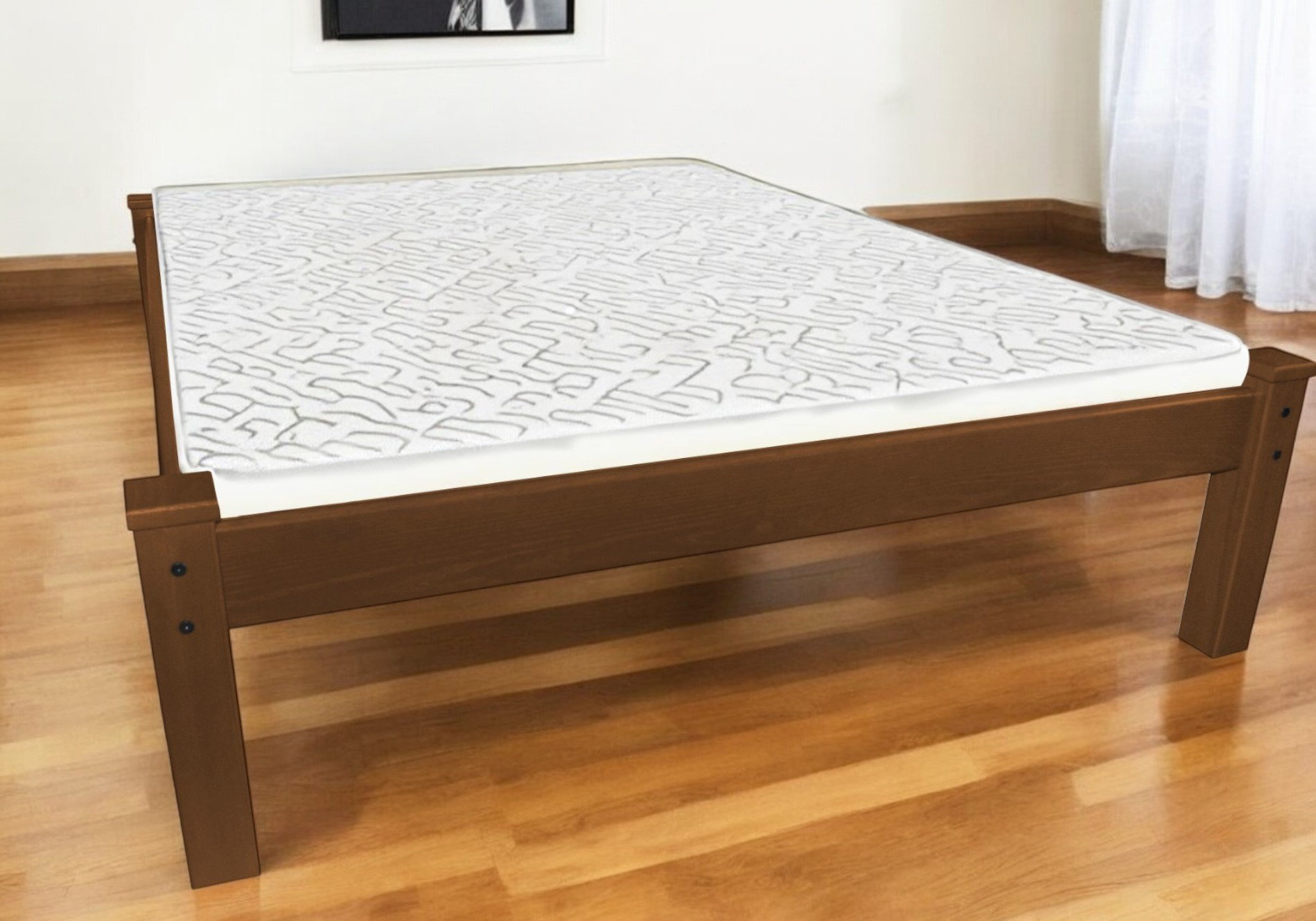 HomeRoots Brown Solid Wood Full Bed Frame - Wayfair Canada