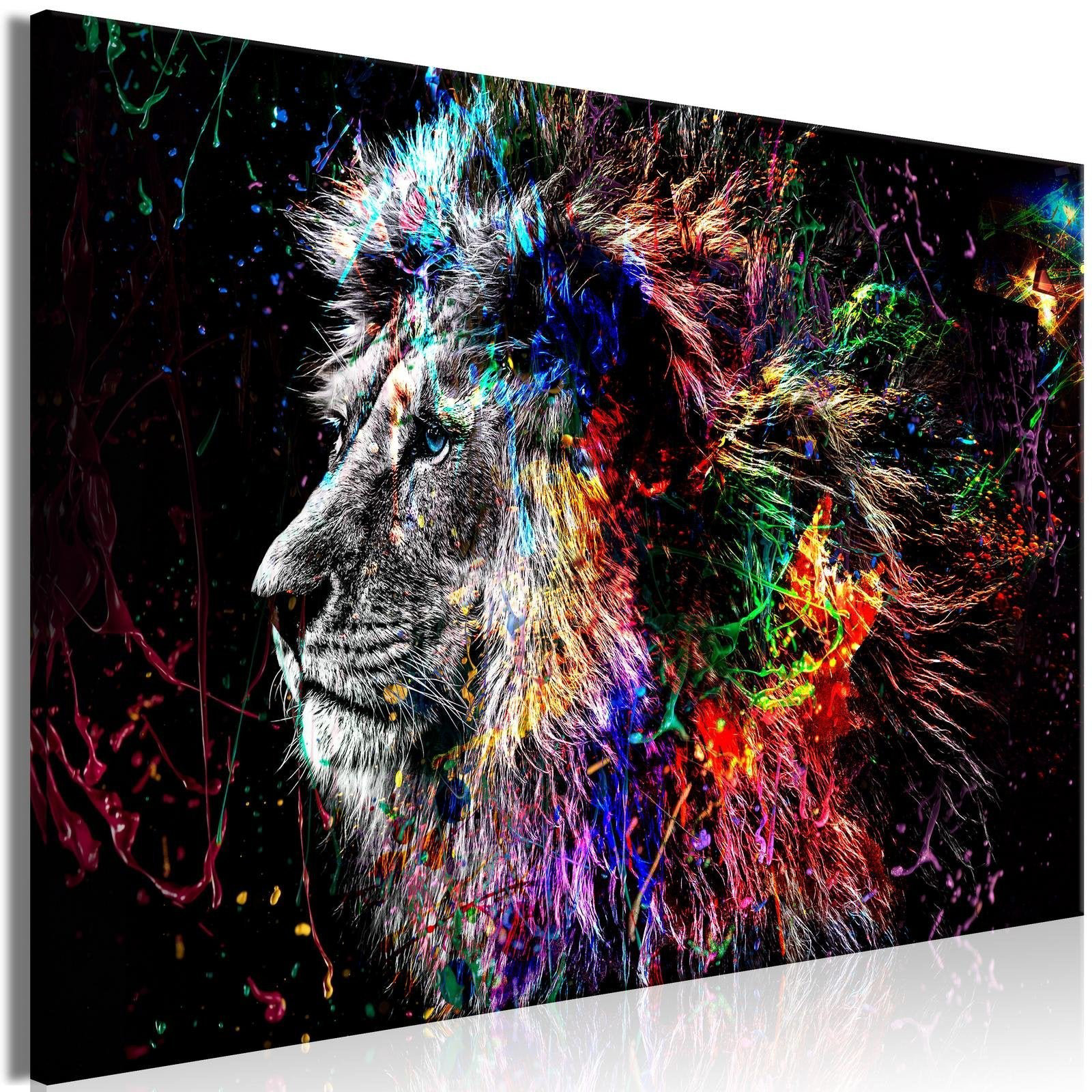Latitude Run® Stretched Canvas Animal Art - Crazy Lion - Wayfair Canada