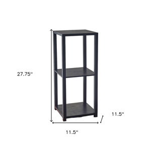Latitude Run® Anyka Black Square End Table With Two Shelves & Reviews ...