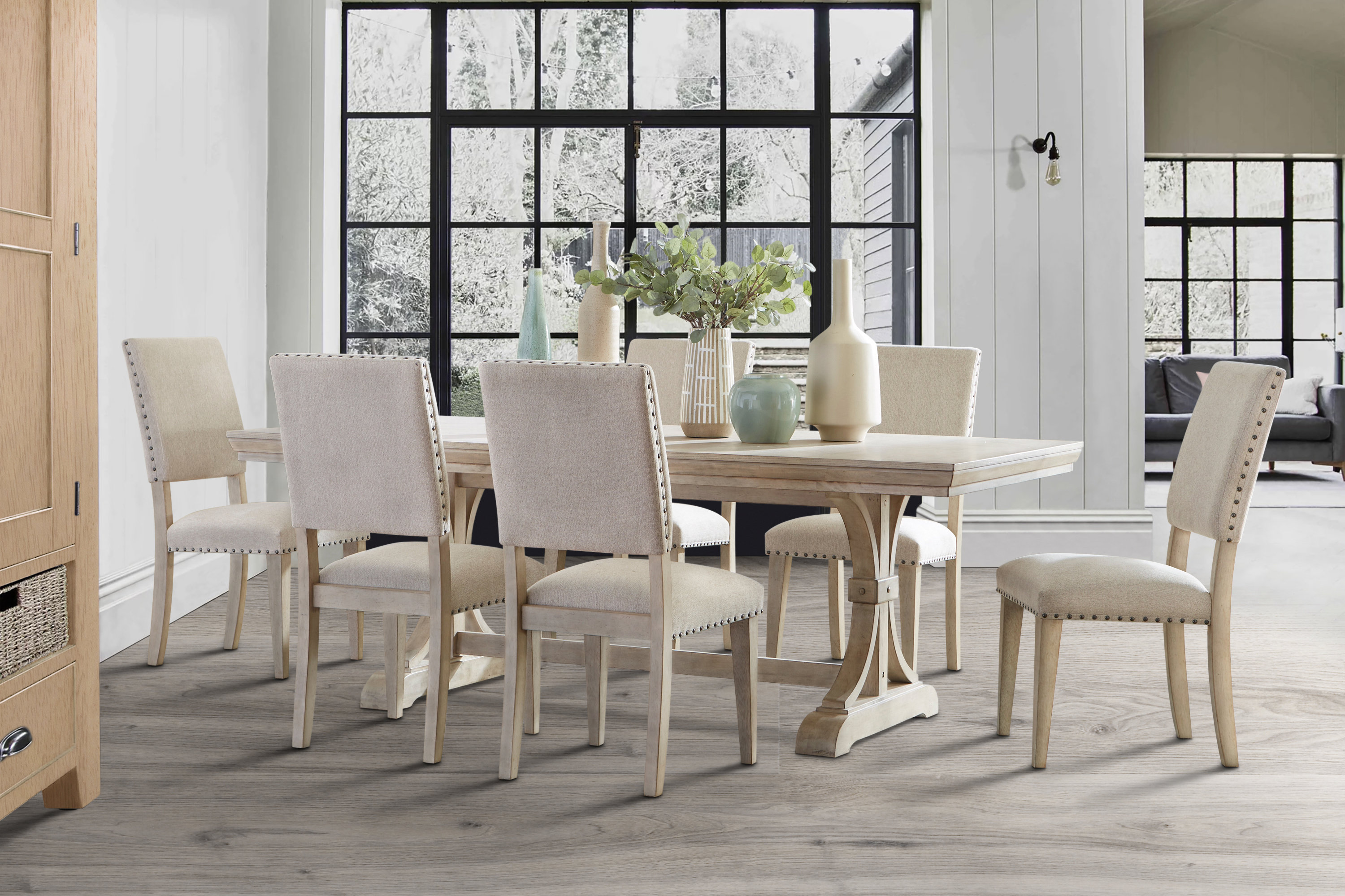 Rosalind Wheeler Cevyn 4 - Person Solid Wood Dining Set | Wayfair