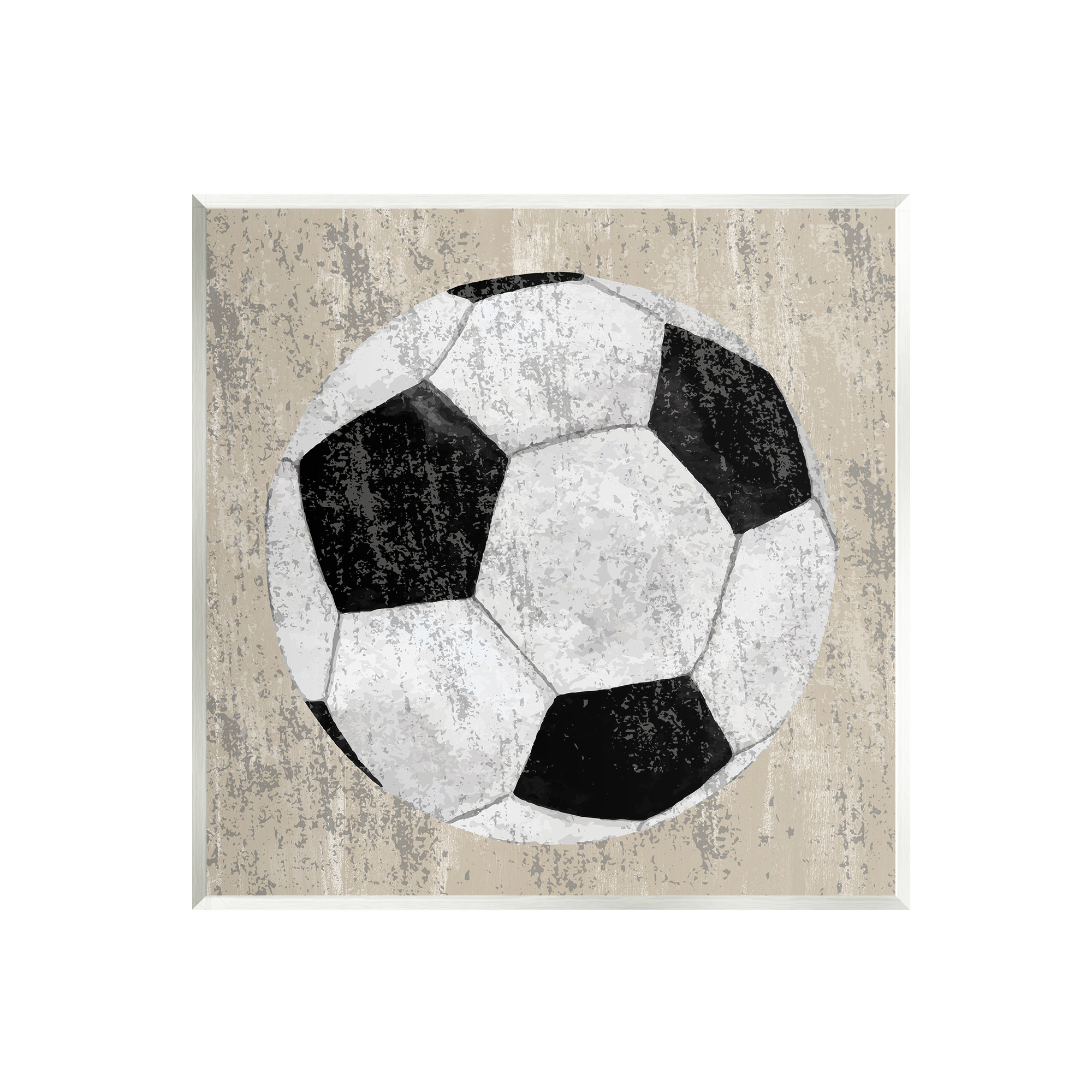 Stupell Industries Rustic Sports Soccer Ball Wall Plaque Art by Kim ...