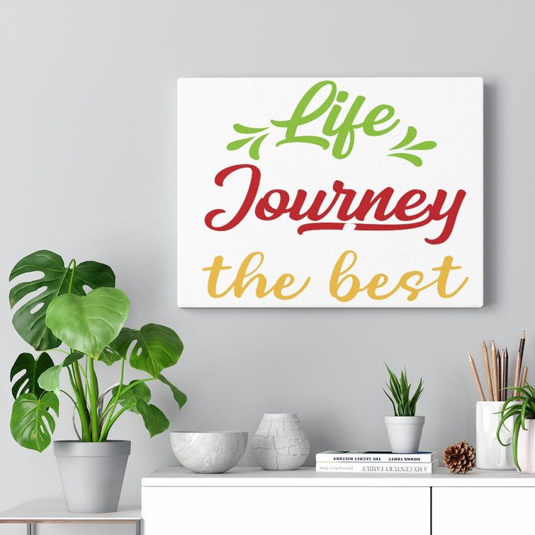 Blue Elephant Life Journey The Best - Wrapped Canvas Print | Wayfair.co.uk