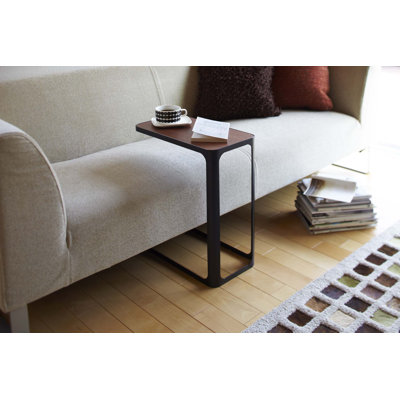 Yamazaki Home Small Metal And Wood Bedside Compact Side Table - Narrow ...