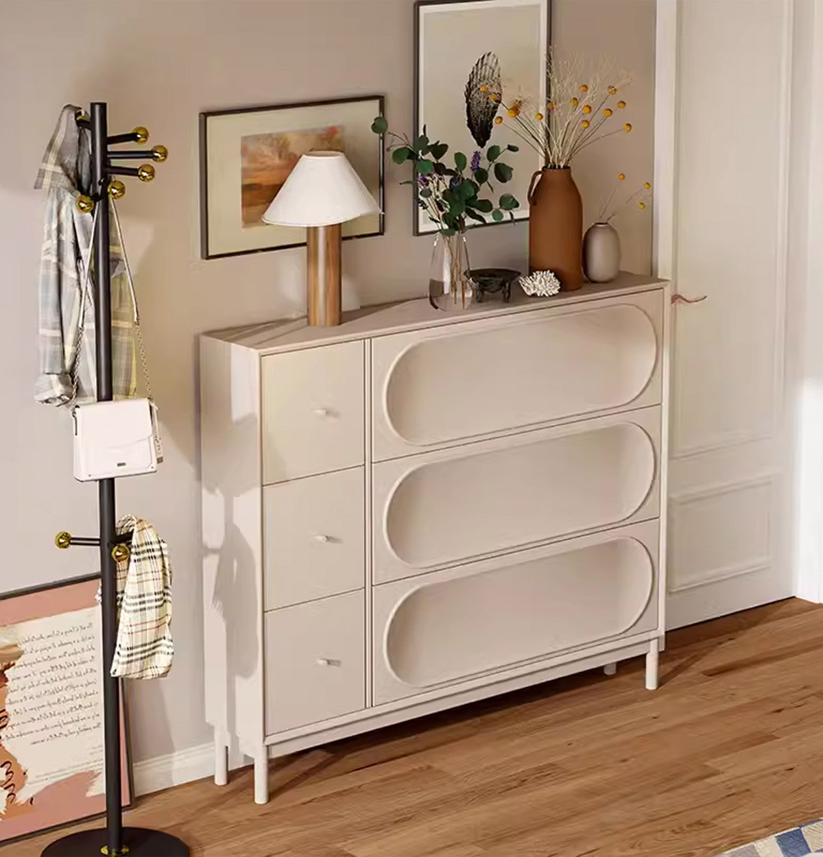 Rite Treasure 47.24" Rectangular Solid Wood Shoe Storage | Wayfair