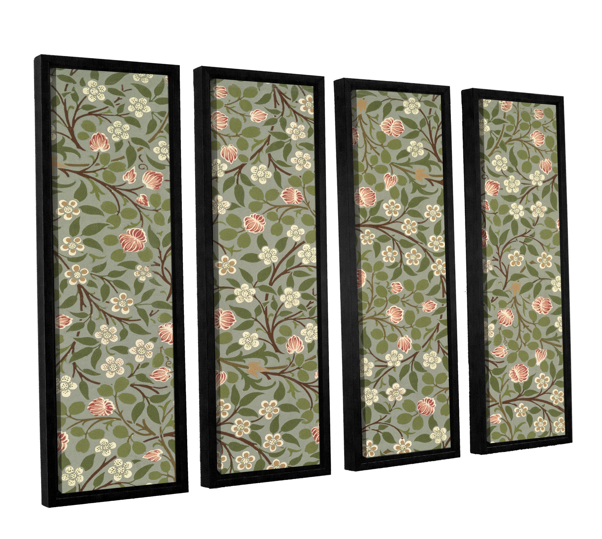 Langley Street Gloversville Small Flower Wallpaper Design' 4 Piece ...