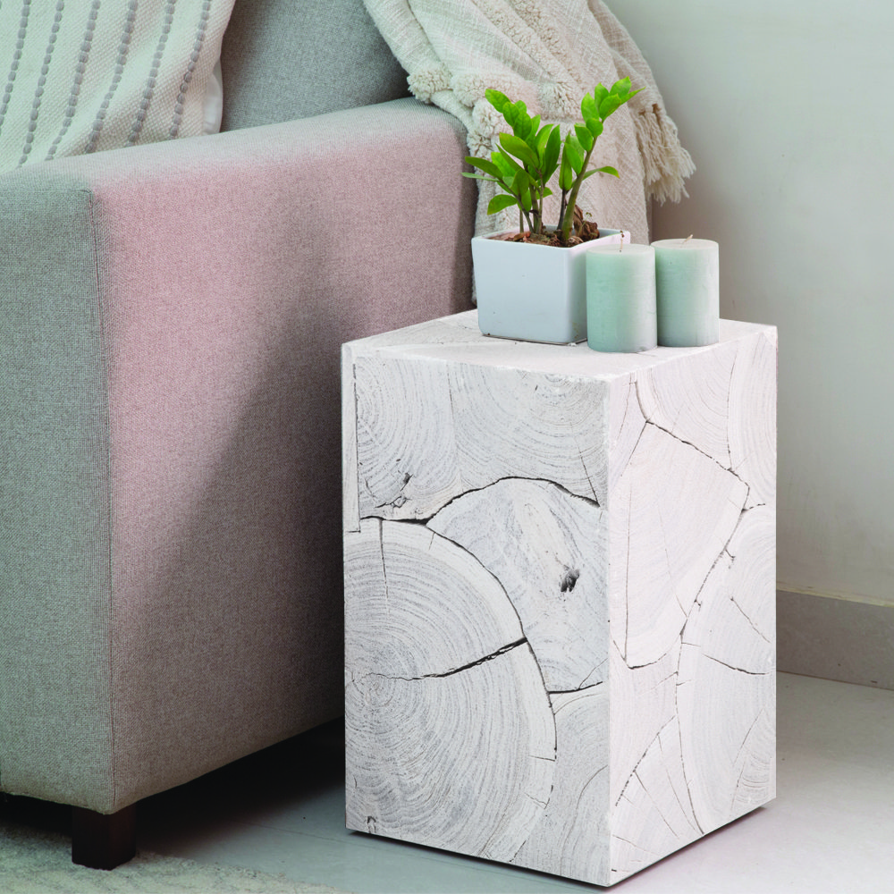 Millwood Pines ROCCO MANGO WOOD BLOCK SIDE TABLE - Wayfair Canada