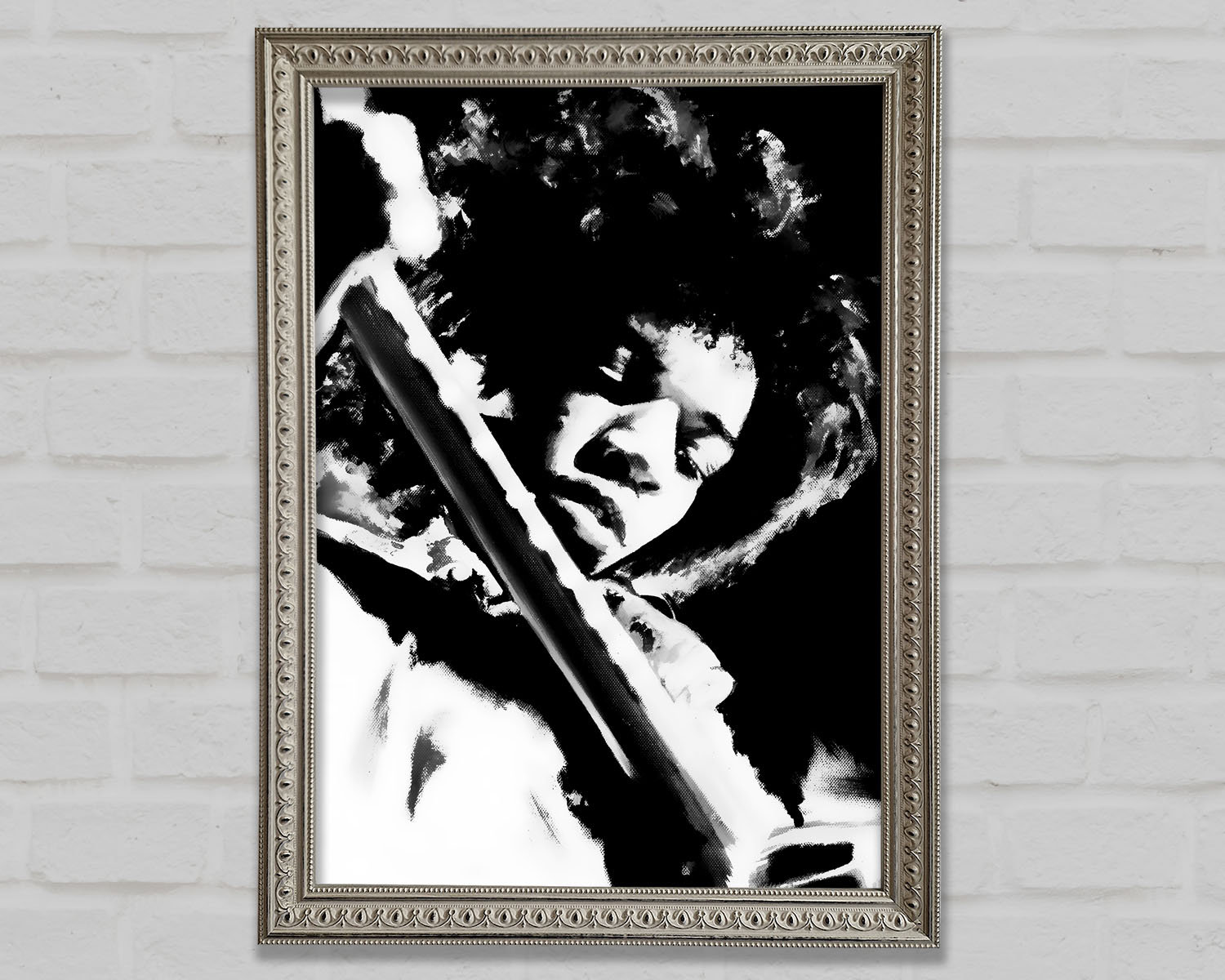 Bright Star Jimi Hendrix Guitar Legend - Single Picture Frame Art ...