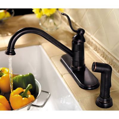 Pfister Portland Single Handle Kitchen Faucet with Side Spray & Reviews ...