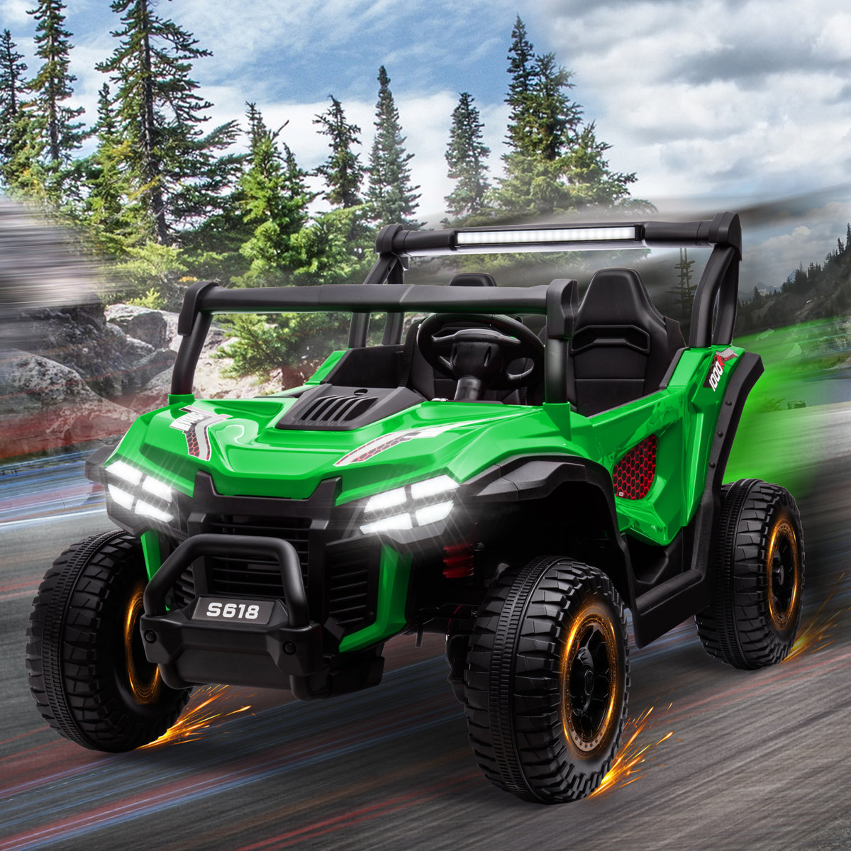 Kulamoon 24V Kids Ride On Toy Car Utv For Kids, 2 Seater & Reviews ...