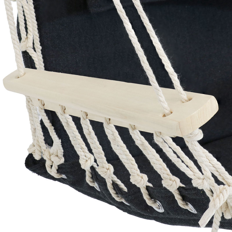 Arlmont & Co. Polycotton Padded Hammock Hanging Chair with Spreader Bar ...